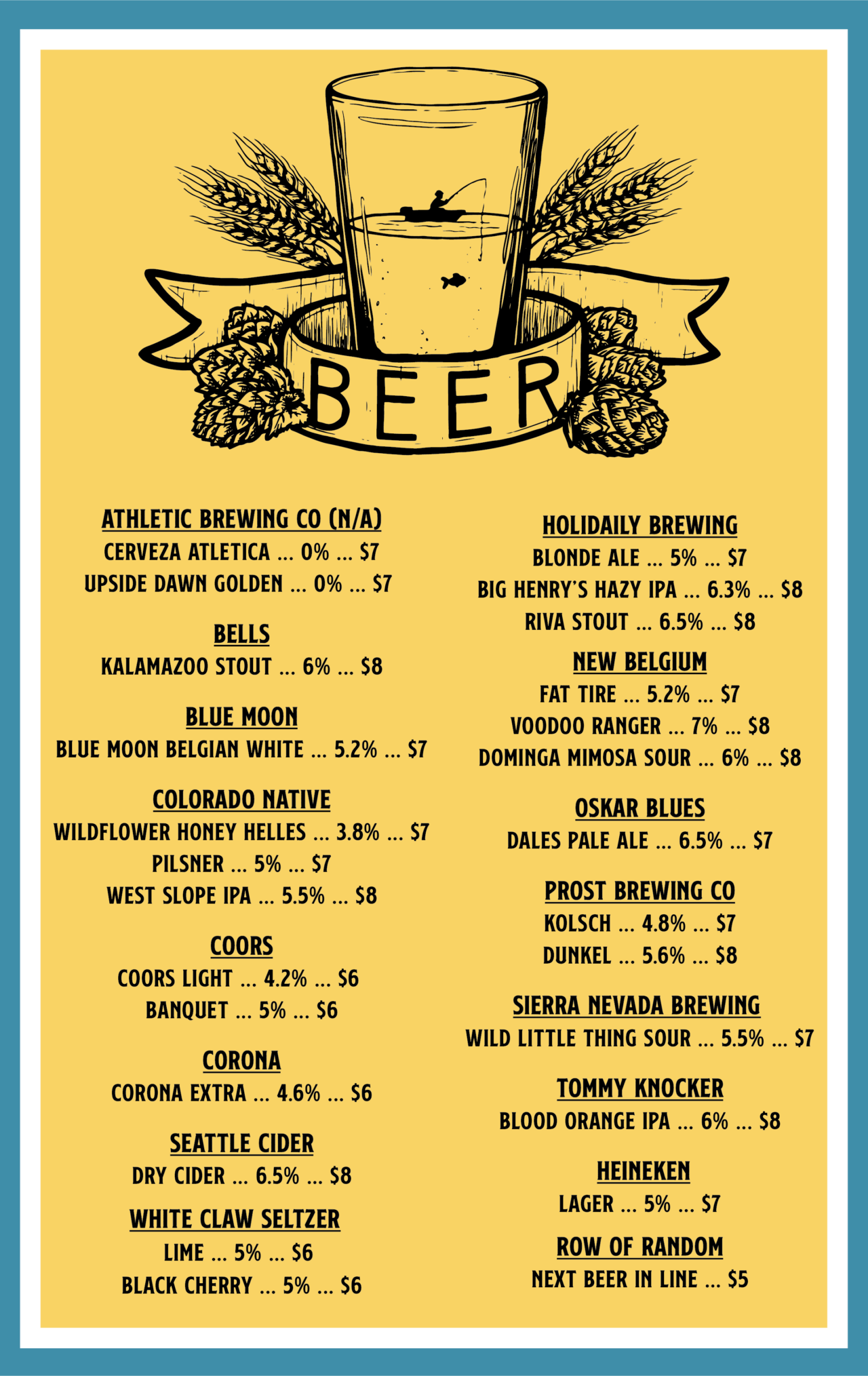 DRINK MENU | Ink & Drink Denver